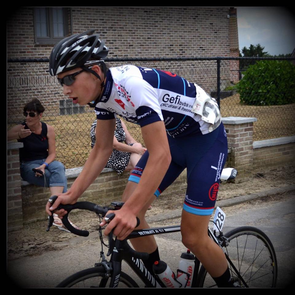 Siebe Peeters in de kleuren van Lensworld Cycling Team in 2017 | cyclingsite.be